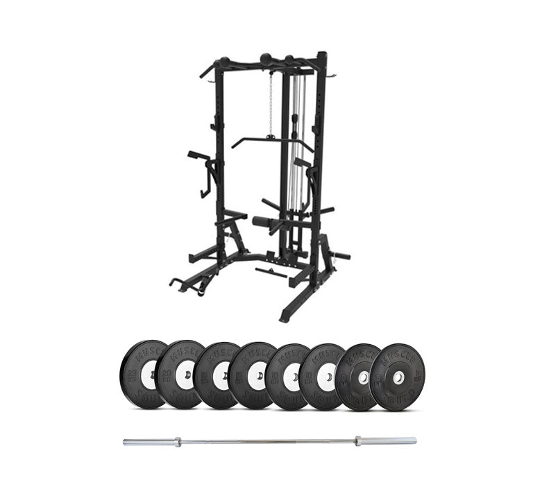 P2 Quarter Squat Rack, Barbell Weights Package | MuscleSquad